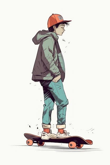 Premium Ai Image Cartoon Of A Skateboard Deck