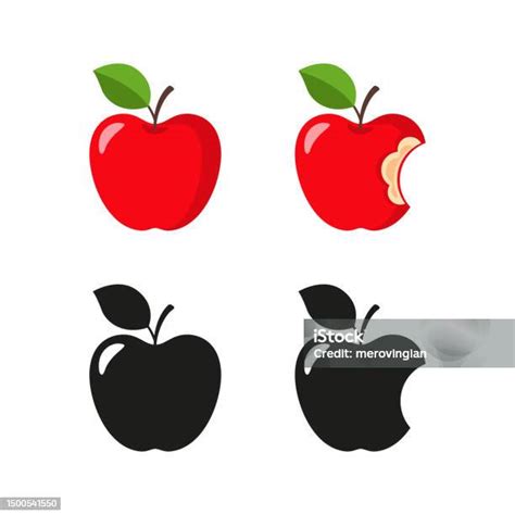 Apple 아이콘 사과에 대한 스톡 벡터 아트 및 기타 이미지 사과 물기 한 입 먹음 Istock