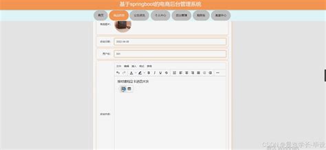 springboot vue基于springboot的电商后台管理系统【开题 程序 论文】 基于spingboot和vue的电商仓库后台管理