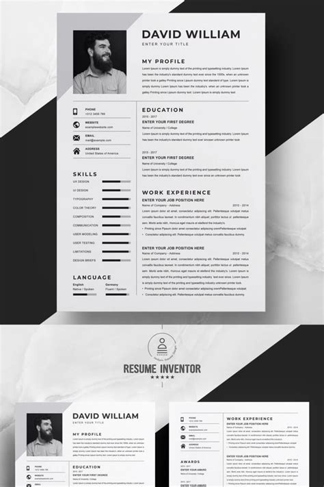 Professional Resume Template For Web Designers Cv Template Design Masterbundles