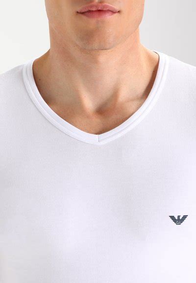 Emporio Armani V Neck 2 Pack T Shirt Basic Whitenavy Bluewit