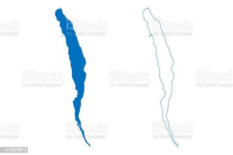 Lake Clearwater Illustration Vectorielle De Carte Croquis Griffonné