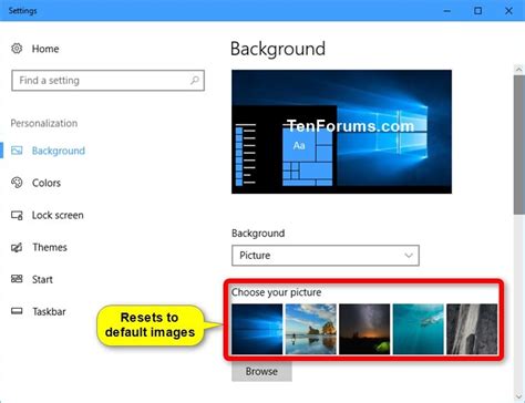 Reset Desktop Background Choose Your Picture History In Windows My