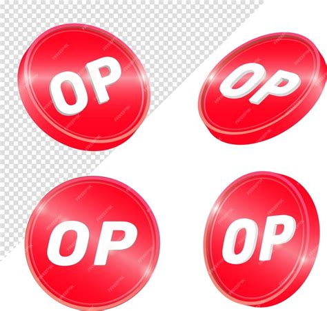 Premium Vector Optimism Op Coin 3d Illustration Token Cryptocurrency