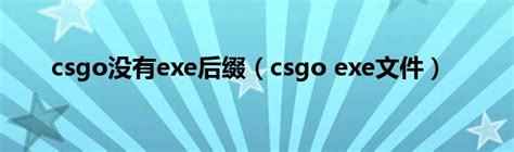 csgo没有exe后缀csgo exe文件 环球知识网