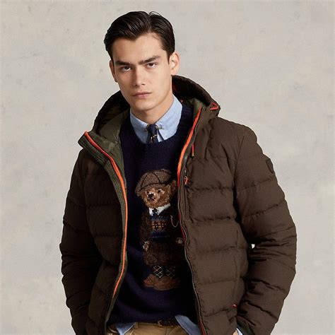 Polo Ralph Lauren Oilcloth Down Hooded Jacket For Men Lyst