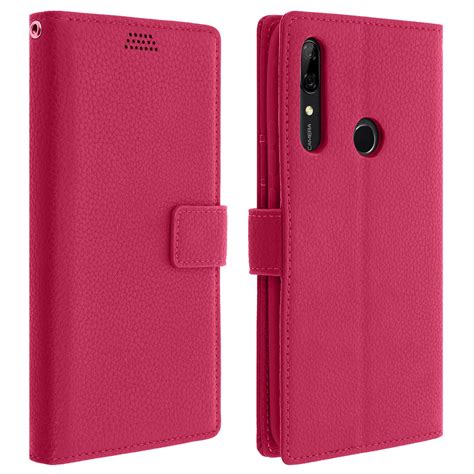 Etui z klapką portfelem wąska obudowa Huawei P Smart Z silikonowa obudowa różowa Avizar