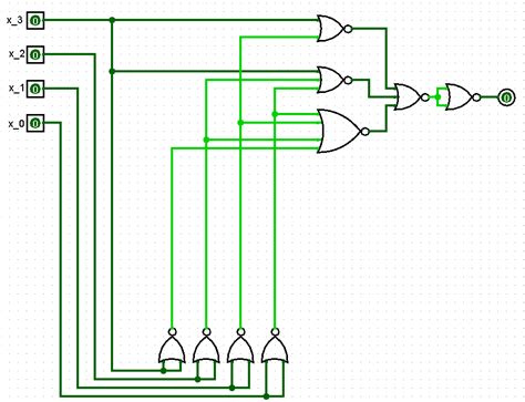 Making A Logic Circuit With Only 8 NOR Gates 4 2 Inputs And 4 4 Inputs Electronics Forum