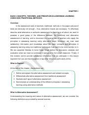Chapter 1 Module .pdf - CHAPTER 1 BASIC CONCEPTS THEORIES AND PRINCIPLES IN ASSESSING LEARNING ...