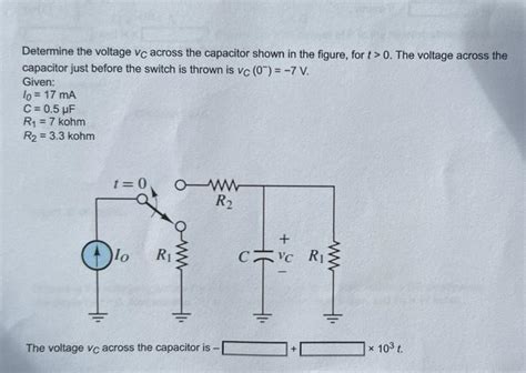 [solved] Determine The Voltage Vc Across The Capacitor Sho