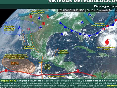 Actualidad Clima En México Hoy 15 De Agosto Del 2024 Lluvias Con
