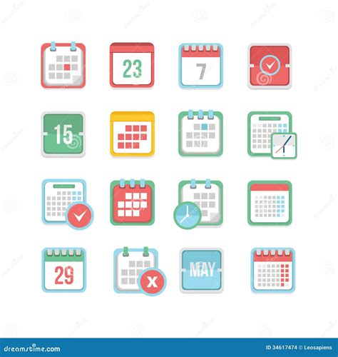 Calendar Icon Set Anne Minetta