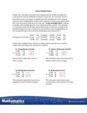 Understanding Scalar Multiplication In Matrix Transformations Course Hero