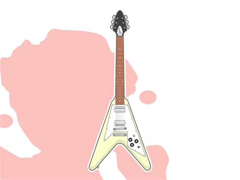 Чертеж гитара flying v