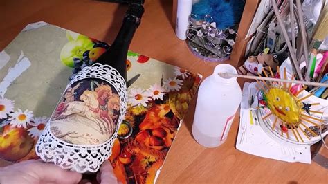 НОВОРІЧНИЙ ДЕКОР пляшки шампанського Декупаж Декор
