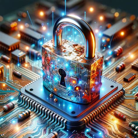 Secure Computer Passwords Protected Codes Microchip Circuit Board Electronics Internet Safety Ai