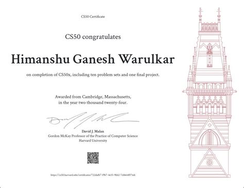 Himanshu Warulkar On Linkedin Cs50x Harvarduniversity Computerscience Webdevelopment