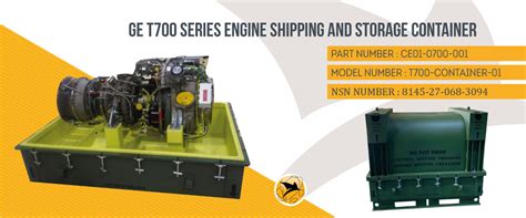 Ge T700 Series Engine Shipping And Storage Container Ce01 0700 001 Emsa Engineering Aviation