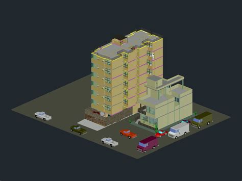 Modelado 3d En Autocad De Viviendas En Dwg 1250 Mb Librería Cad