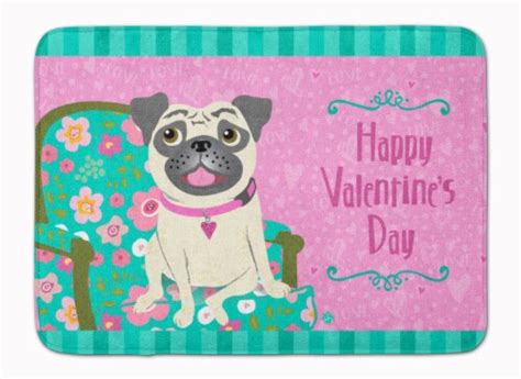 Carolines Treasures Vha3002rug Happy Valentines Day Pug Machine