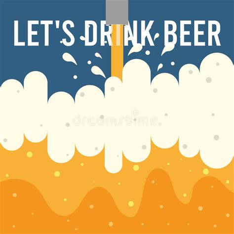 Dejar Beber El Vector De Afiches De Cerveza Ilustración Del Vector