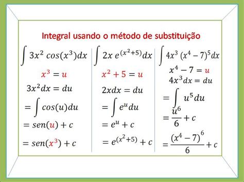 Integral Usando O Método De Substituição Física E Matemática Como