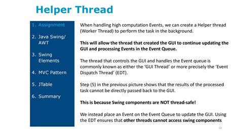 Java Swing Thread Decoration Examples