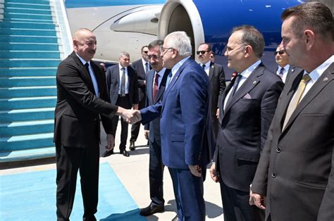 President Of Azerbaijan Ilham Aliyev Arrived In Ankara For Working
