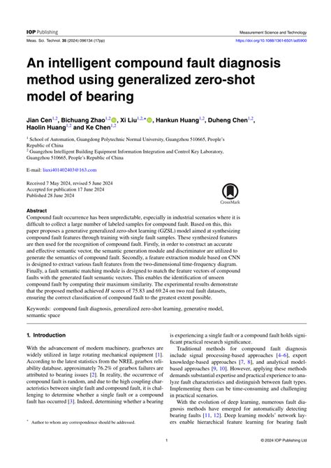 An Intelligent Compound Fault Diagnosis Method Using Generalized Zero Shot Model Of Bearing