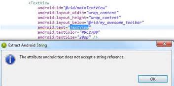 Trouble Using Extract Android String In Eclipse Stack Overflow