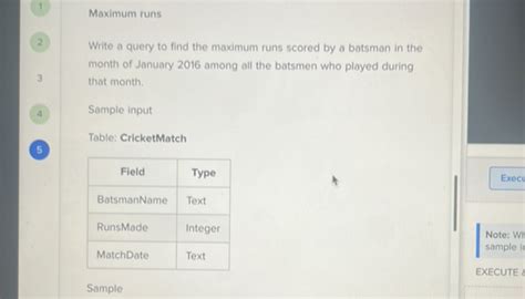 1 Maximum Runs Write A Query To Find The StudyX
