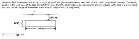shown in the following figure is a long straight wire and a single turn
