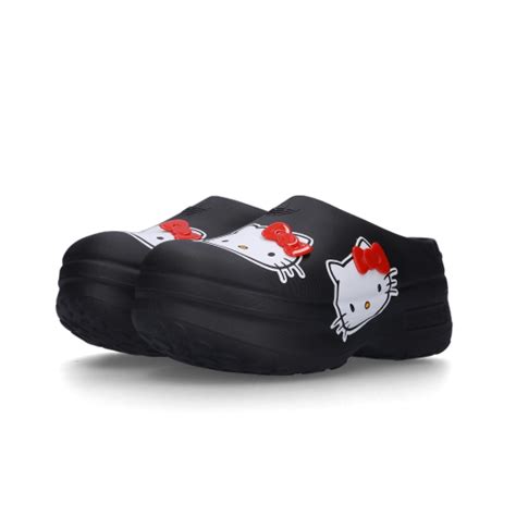 W 아디다스 X 헬로 키티 아디폼 스탠 스미스 뮬 코어 블랙 레드 클라우드 화이트 Adidas Kream