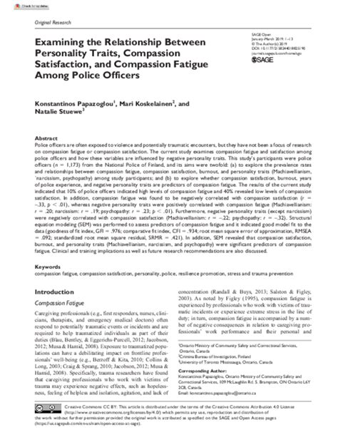 Pdf Examining The Relationship Between Personality Traits Compassion