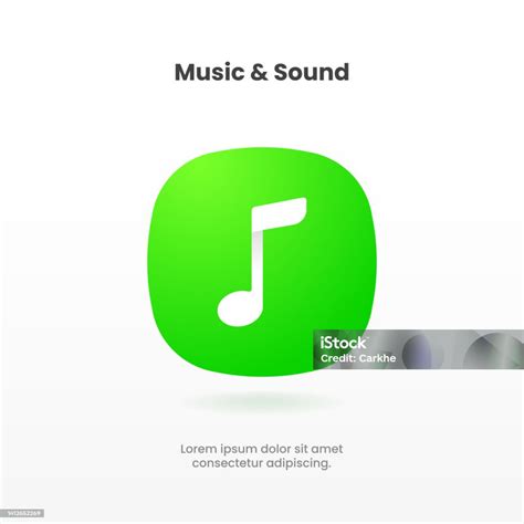3d 현대 음악 노트 소리 노래 소음 아이콘 모바일 앱 Ui Gui Ux 웹 사이트의 음악 기호입니다 개념에 대한 스톡 벡터 아트 및 기타 이미지 Istock