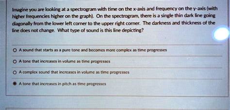 solved imagine you are looking at a spectrogram with time on the x