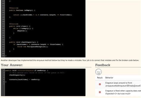 Solved X704 ArrayQueueBadEnqueuel For The Question Below Chegg