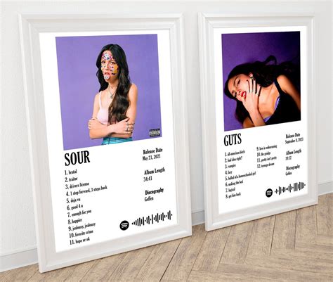 Olivia Rodrigo Album Posters High Quality Prints Sour Album Etsy