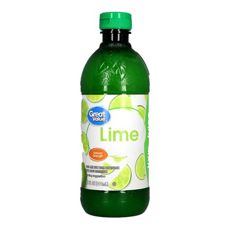 Great Value Lime 100 Juice 15 Fl Oz