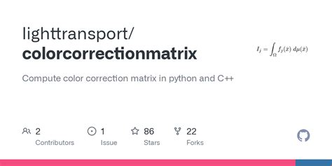 Github Lighttransport Colorcorrectionmatrix Compute Color Correction Matrix In Python And C
