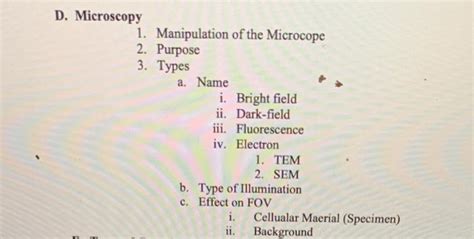[solved] D Microscopy 1 Manipulation Of The Microcope 2