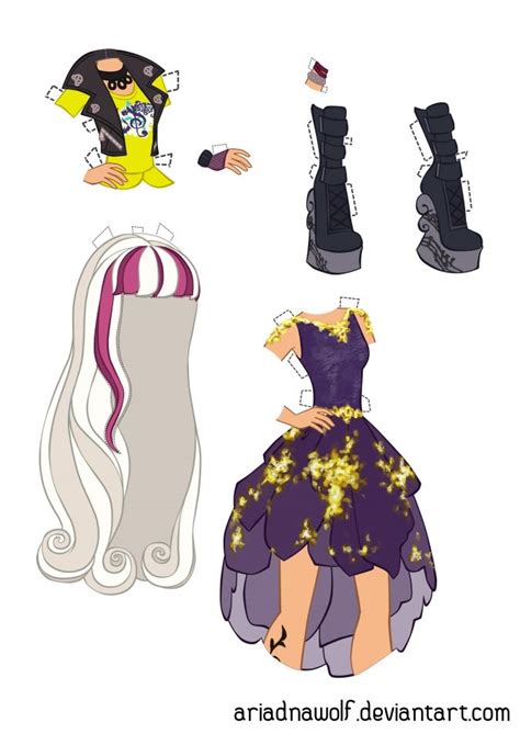 Эвер Афтер Хай: Бумажная кукла Мелоди Пайпер | Paper dolls, Monster ...