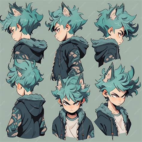 Premium Photo Colorful Male Werewolf Chibi Kawaii Barber Retro Rockabilly Fashion T Creative
