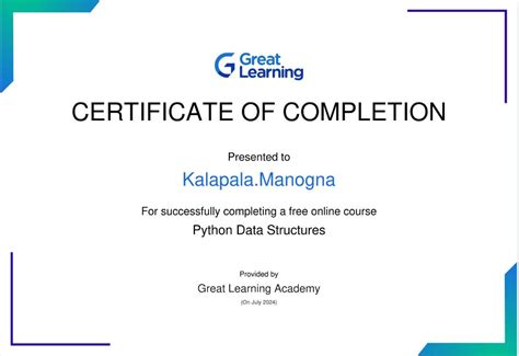Kalapala Manogna On Linkedin Python Datastructures Certification