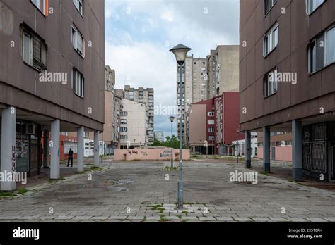 Old Style Brutalist Residential Architecture From The Former Yugoslavia On The Western Side Of