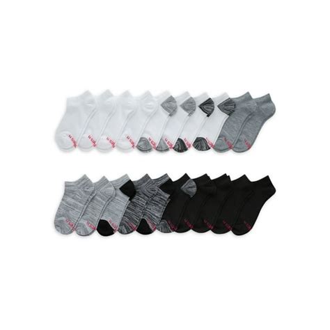 Hanes Girls No Show Socks Comfortable Sizes S L