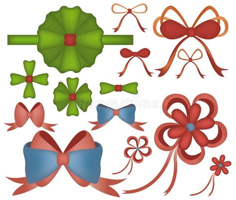 Vecteur Des Arcs De Cadeau Avec Des Rubans Illustration De Vecteur