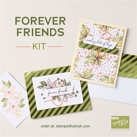 Stampin Up Forever Friends Card Kit Stamp With Amy K
