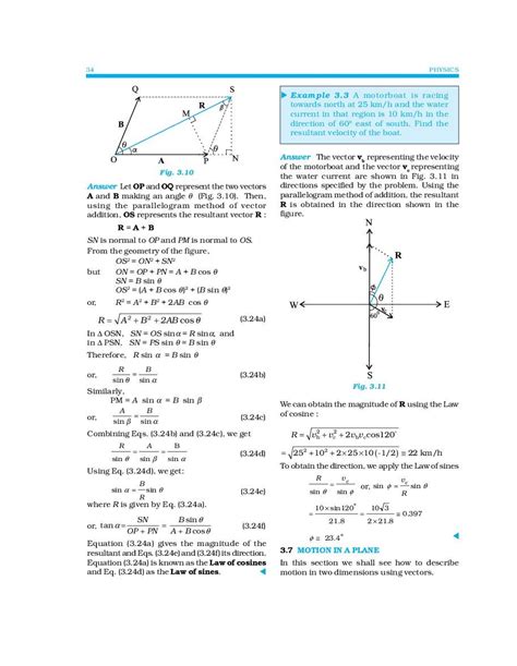 NCERT Book Class Physics Chapter Motion In A Plane PDF AglaSem