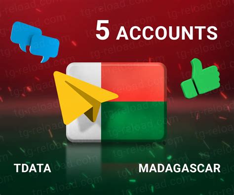 Telegram Accounts 261 Madagascar 5 Pcs Tdata Tg Reload
